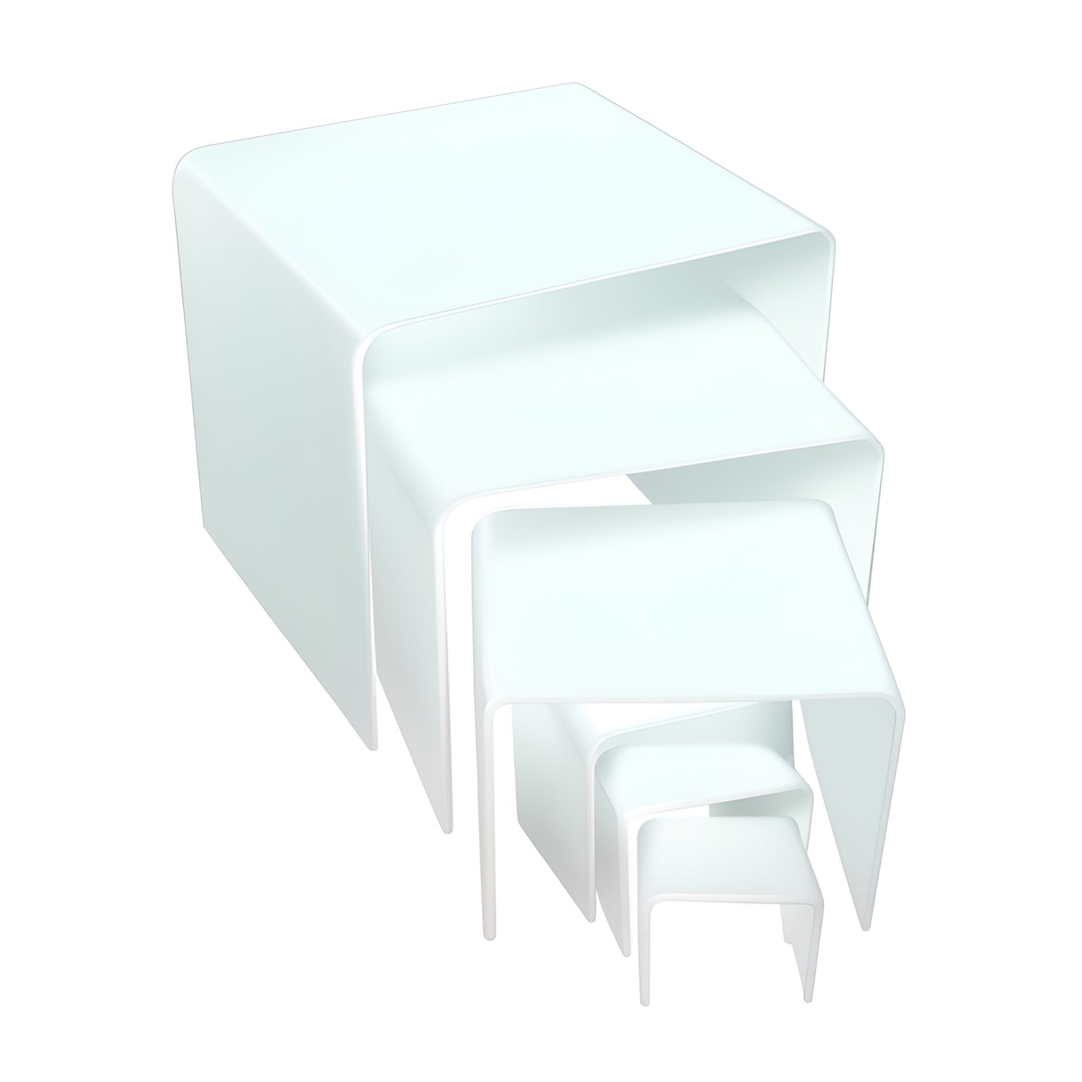 White Acrylic Display Risers / Retail Display Stands – Buy Bulk Displays