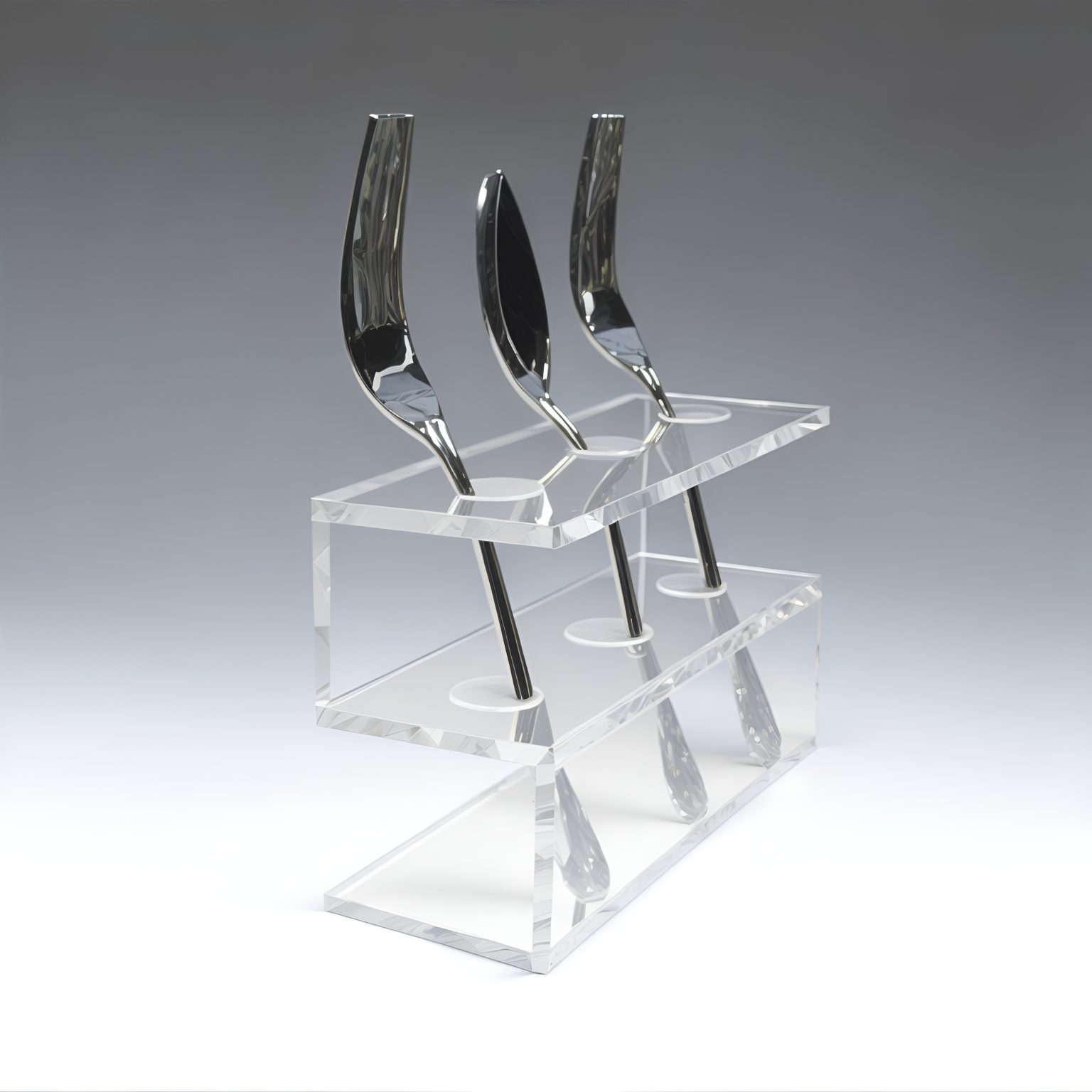 Acrylic Countertop Silverware Display / Cutlery Organizer Stand – Buy ...