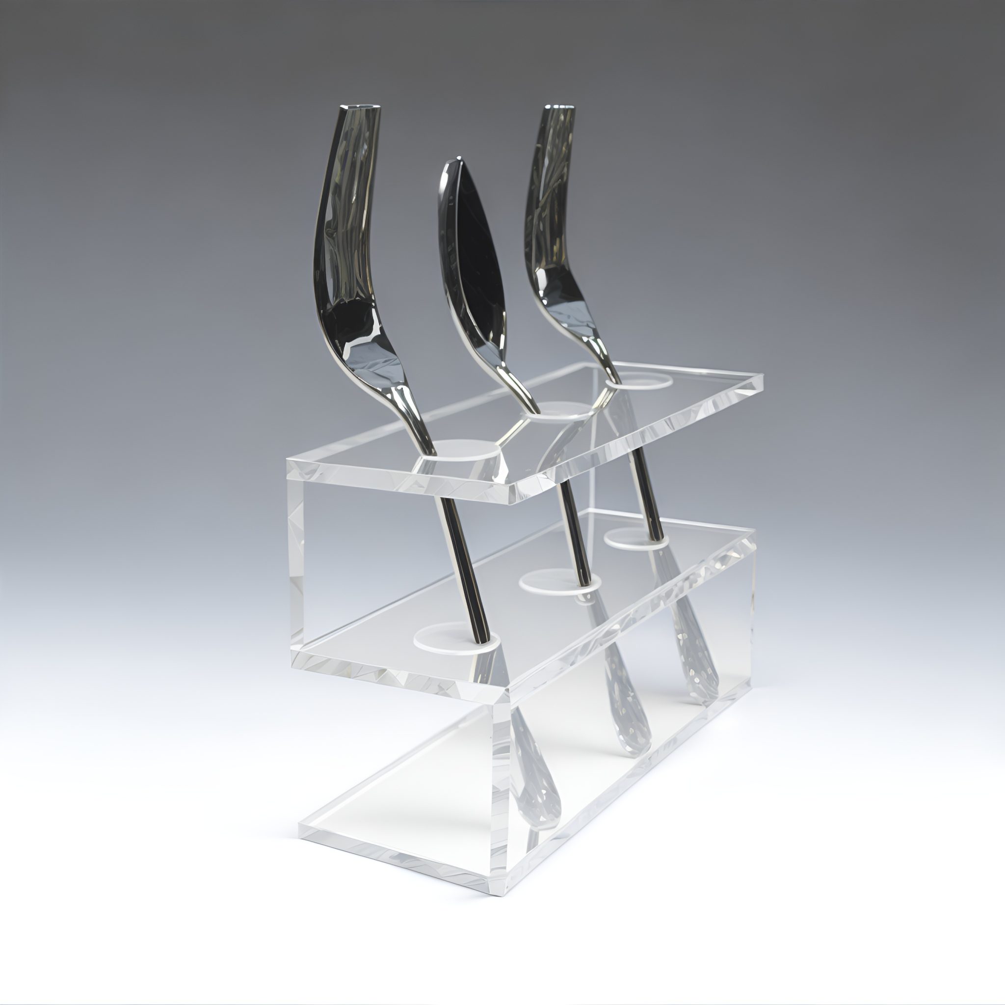 Acrylic Countertop Silverware Display / Cutlery Organizer Stand – Buy ...