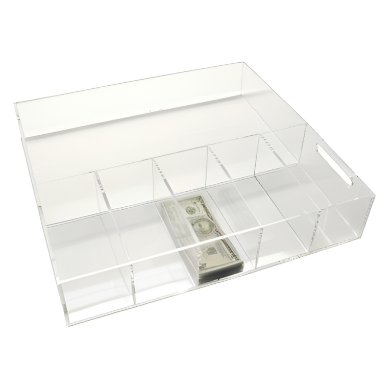 Acrylic Currency Sorter / Bill Organizer (Double-Stacked, Open One End ...