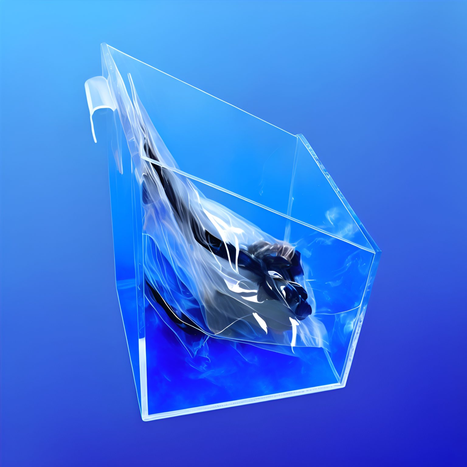 Clear Acrylic Open-Slant Top Bin with Slatwall Attachment / Display Bin ...