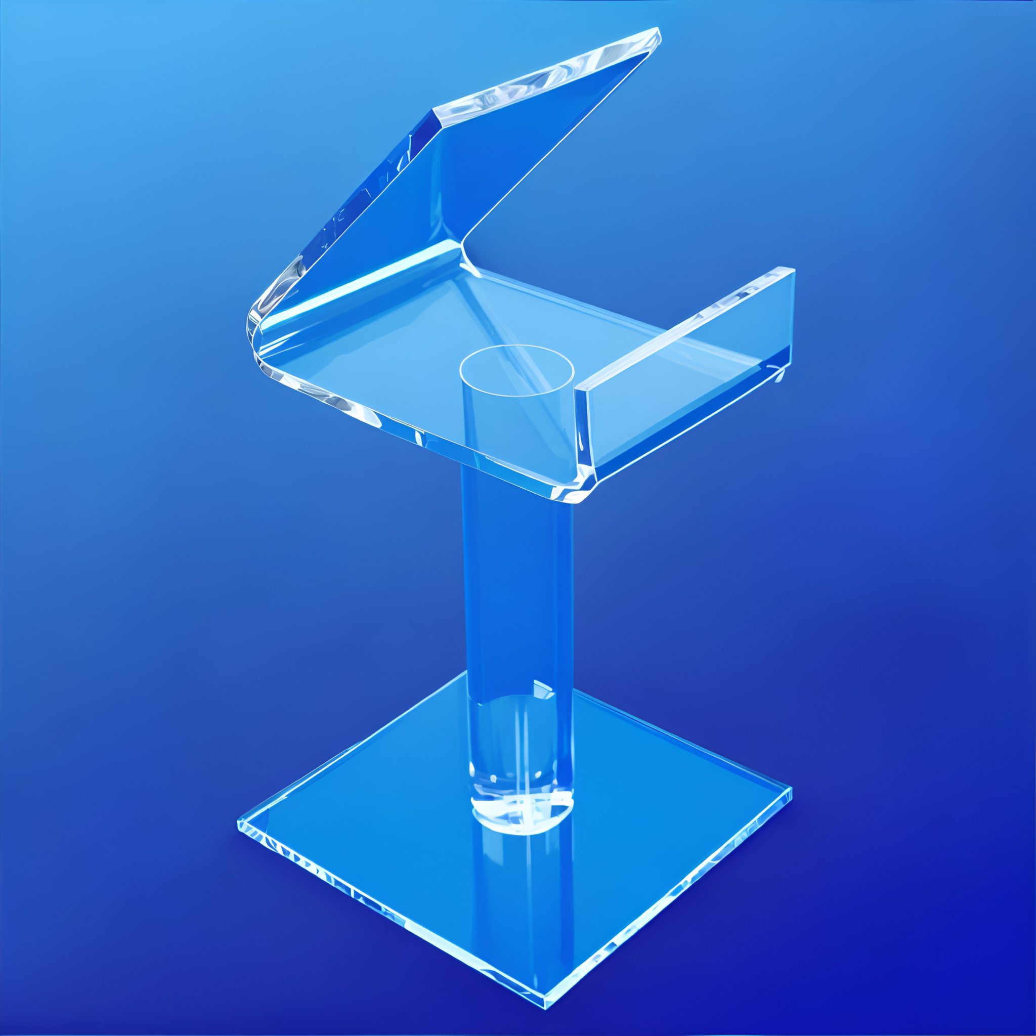 Deluxe Acrylic Smartphone Slant-Back Display Stand / Clear Viewing ...