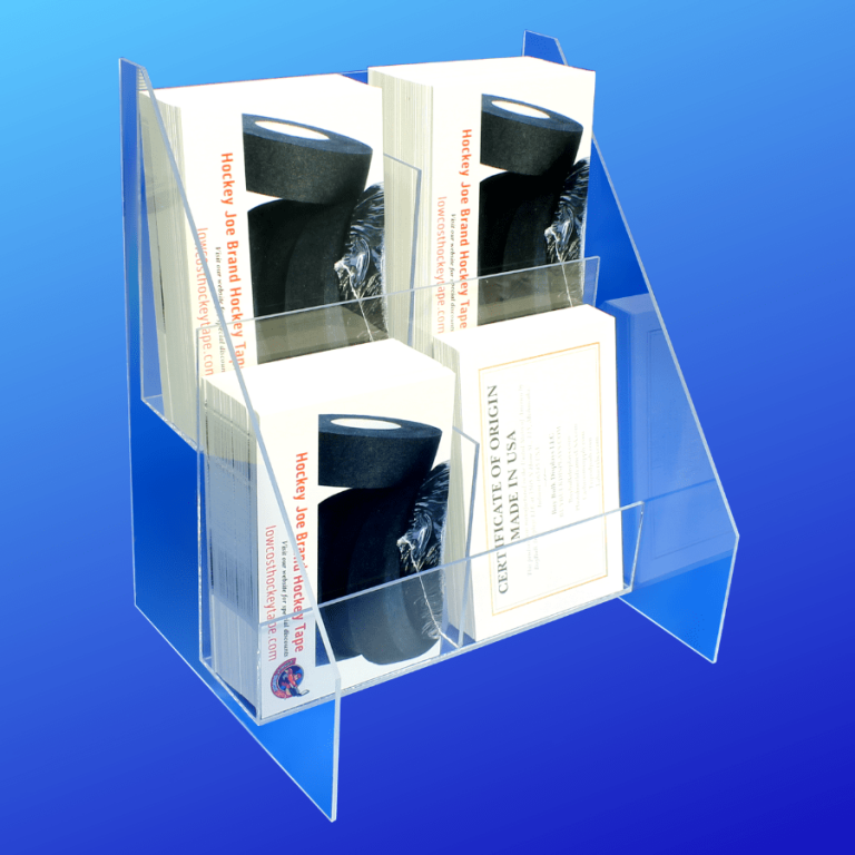 Multi-Pocket Acrylic Literature Holder / Brochure Organizer Display ...